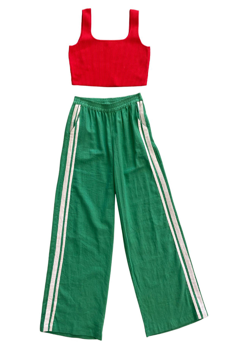 Jaya Linen Pant - Jade - Zaziba Studio